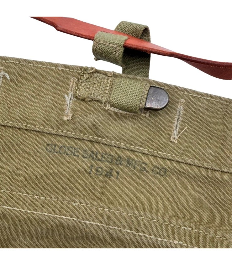 Pack Carrier US 1941 Globe Sales & Mfg Co - Sangle Cuir - WWII