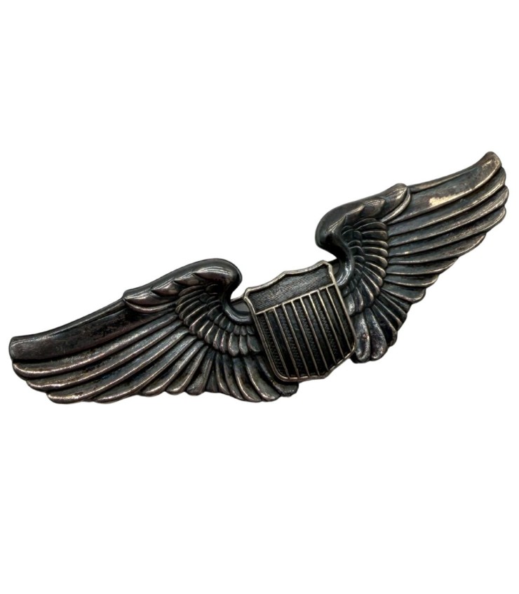Brevet Pilote US WWII - Marquage Sterling - Taille 3" - Pin Back